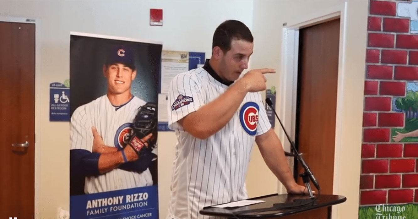WATCH: Anthony Rizzo Gets Choked Up After Huge Donation To Children's ...