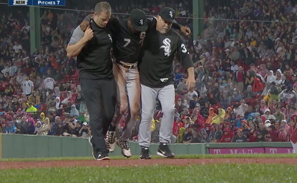 Tim Anderson Helped Off Field