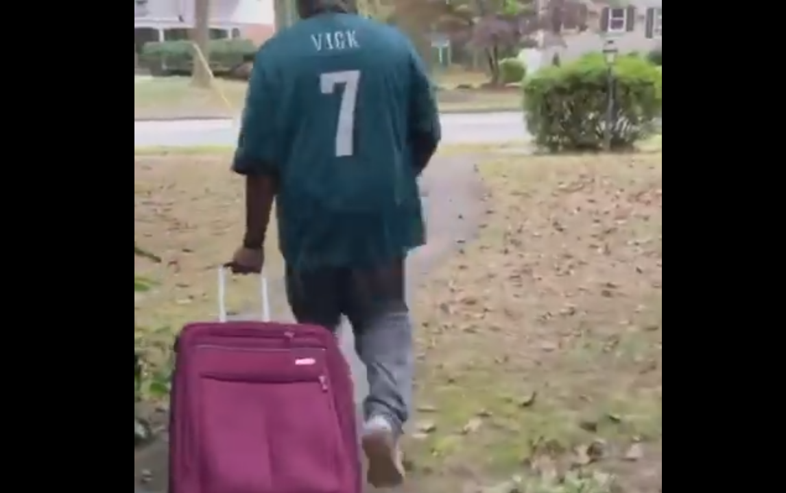 VIDEO: Distraught Eagles Fan Packs Bag, Vows To Come Get Nick Foles