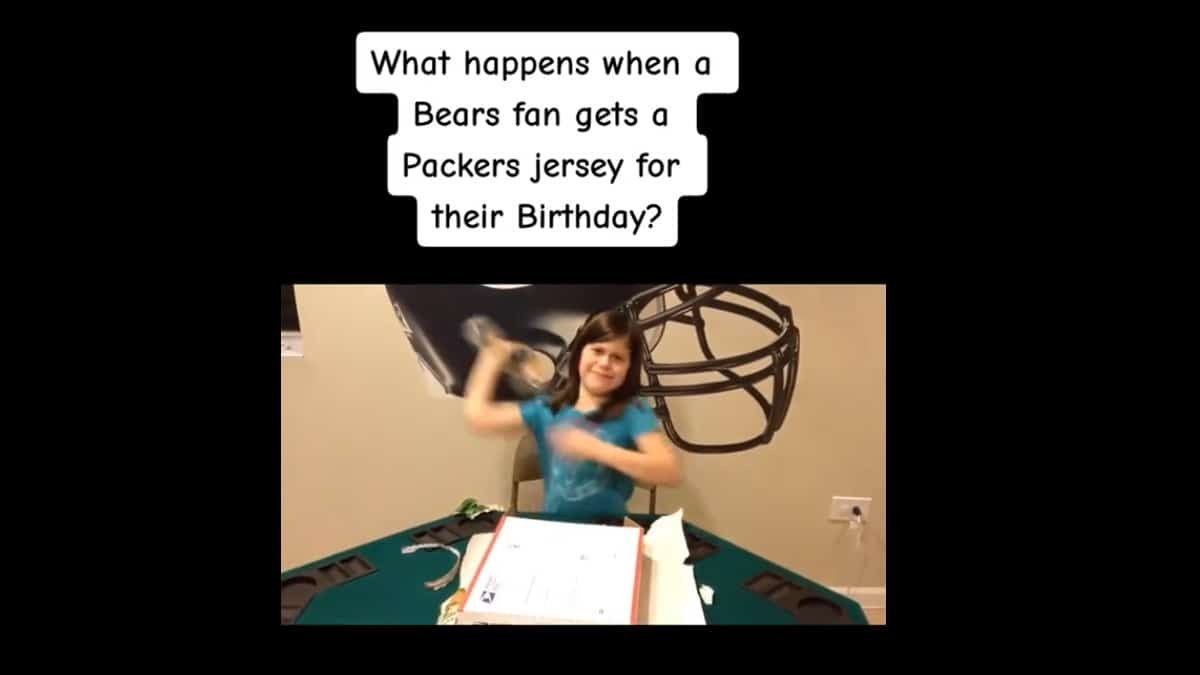 VIDEO: Dad Gets Chicago Bears Fan Daughter Packers Jersey For Birthday