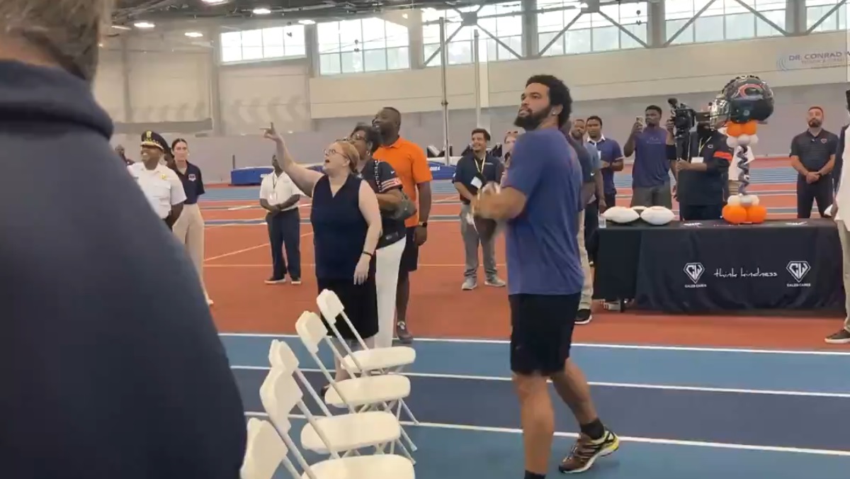 Caleb Williams Was Throwing Absolute Dots At Charity Event