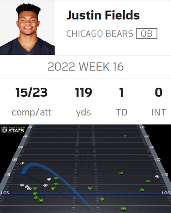 Justin Fields' Passing Chart From First Pittsburgh Game Defies Description