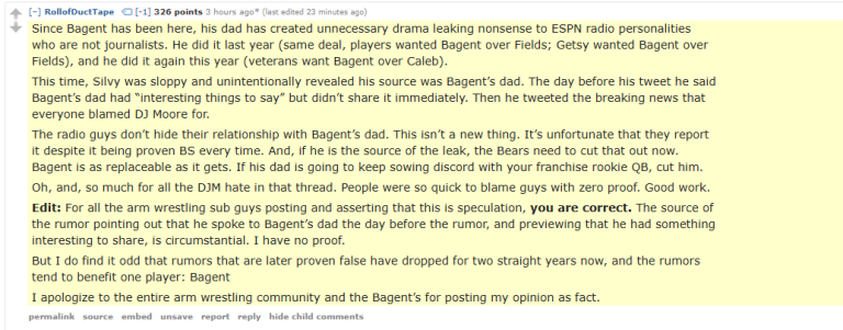 ESPN Leaks Troubling Rumor About Tyson Bagent’s Dad And Caleb Williams