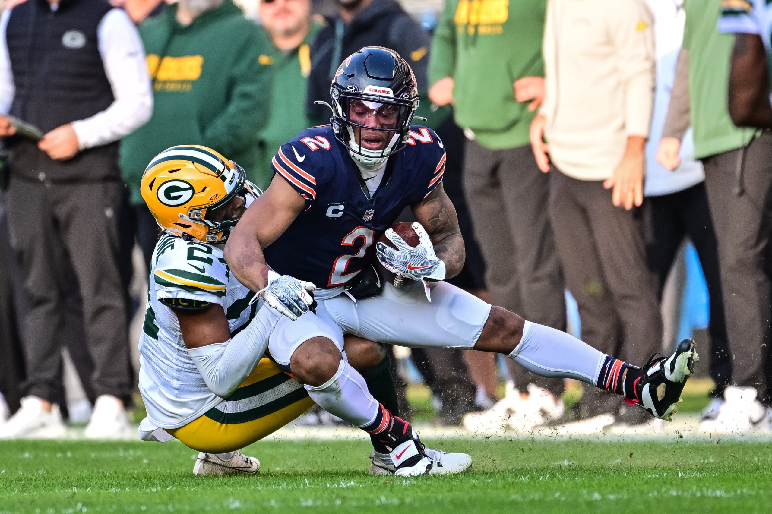 DJ Moore Addresses Matt Eberflus' Decision On Field Goal Setup