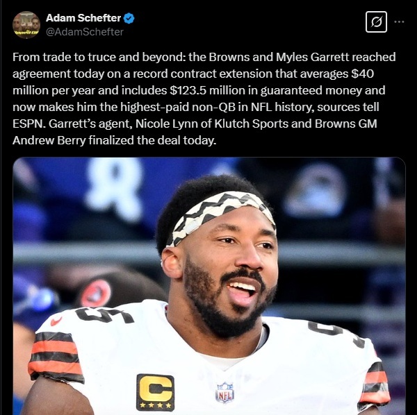 Myles Garrett Bombshell May Have Altered Bears' Off-Season Plans