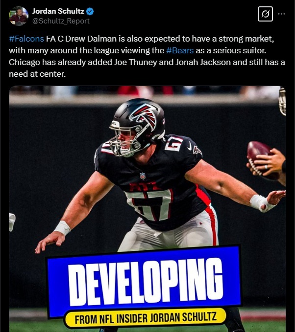 The Drew Dalman Bears Noise Just Went From Loud To Thunderous