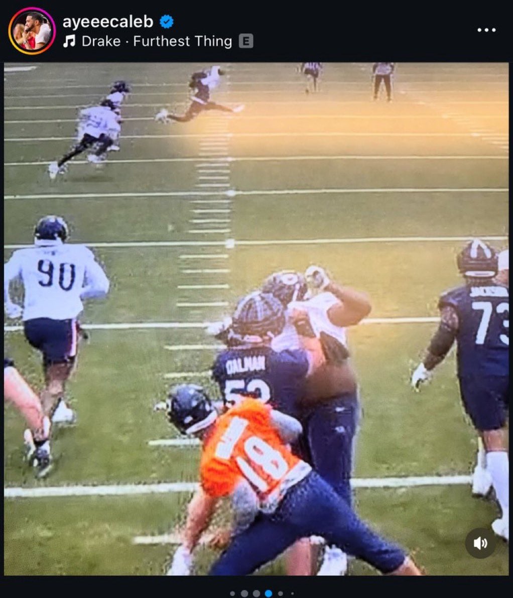 Caleb Williams Shares Interesting Practice Photo On Instagram